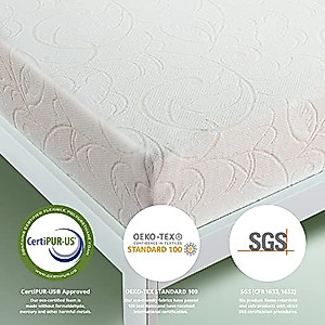 Olee Sleep 7 Inch I-Gel Deluxe Comfort Memory Foam Mattress,Full,Beige,White, CertiPUR-US, Multi-layered foam, Supporting Body Weight,Comfort and Relieve pressure