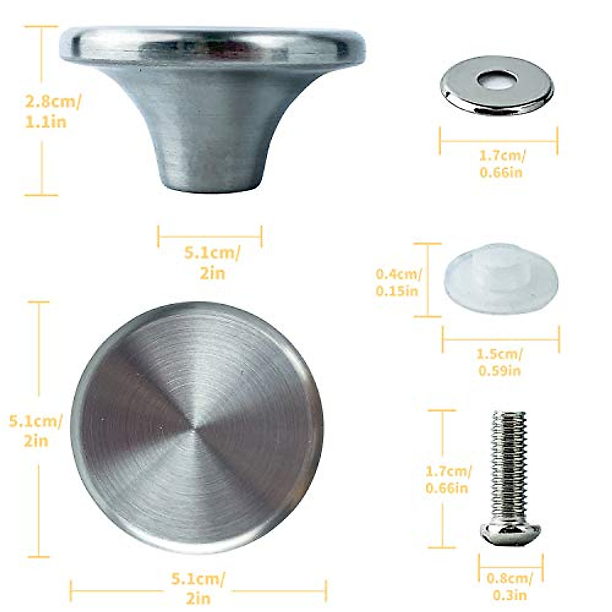 Stainless Steel Replacement Handle compatible with Le Creuset,Aldi,Lodge, and other Enameled Cast-Iron Dutch Oven