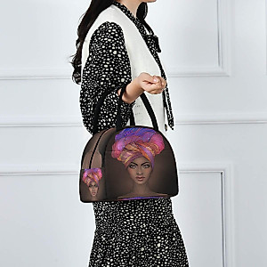 OREZI African American WomanLunch Bag Insulated Lunch Box Tote Bag Durable Thermal Snacks Organizer for Women Girl School Work Picnic Hiking Beach Fishing