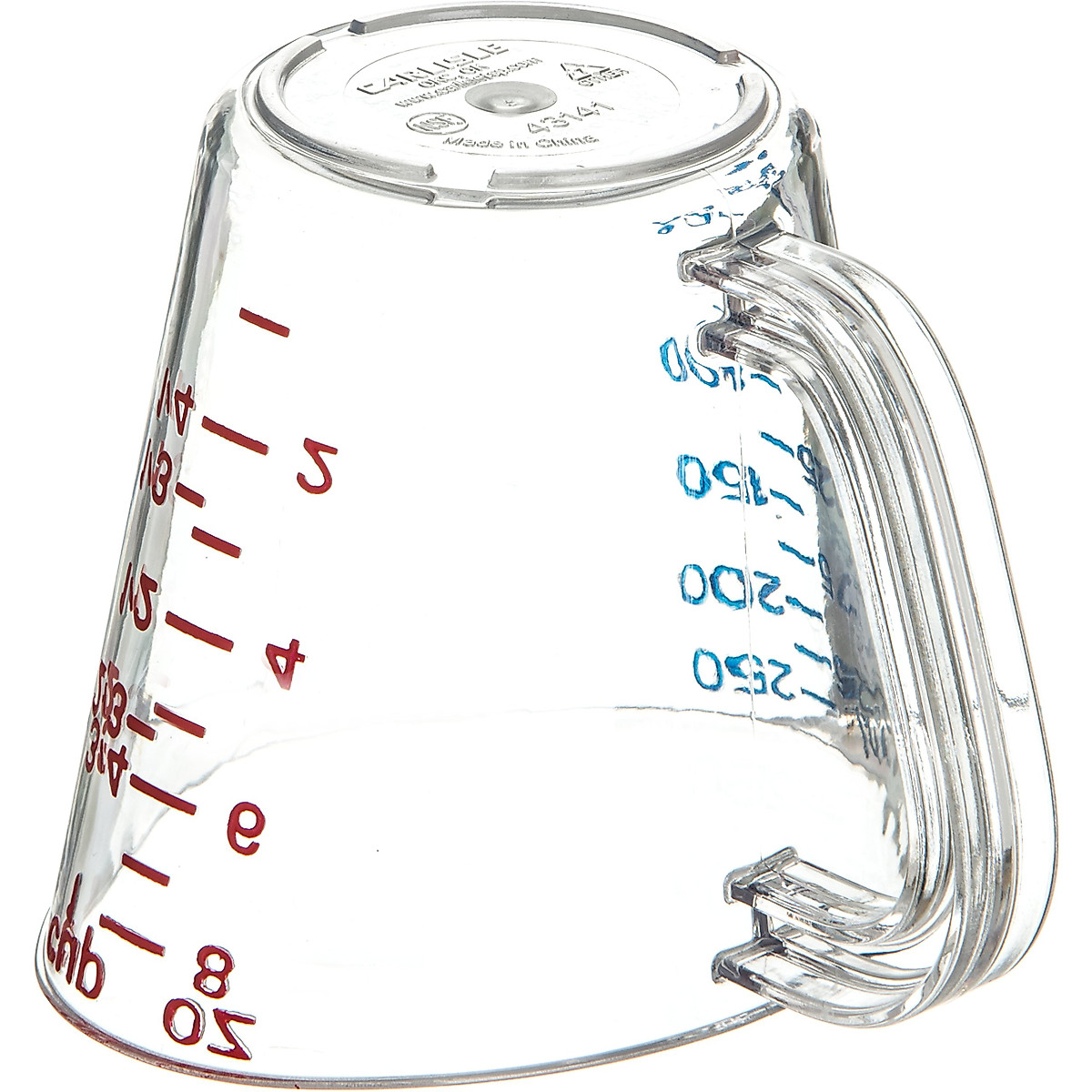 Carlisle FoodService Products 4314107 Commercial Plastic Measuring Cup, 1 Cup, Clear (Pack of 3)