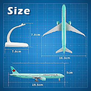 Lose Fun Park 1/300 Model Plane Diecast Airplanes Canada Boeing 777 Model Airplane for Collections & Gifts