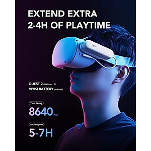 VIYISI Battery Pack for Oculus Quest 2, 5000mAh Portable Charger for Meta Quest, Power Bank for VR Accessories Extend Extra 2-4 Playtime