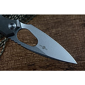 TwoSun TWOSUN TS382 Outdoor Camping Sports Pocket Knife 14C28N Steel Blade Titanium Handle