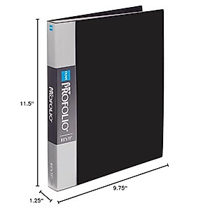 Itoya Original Art ProFolio 8.5x11 Black Art Portfolio Binder with Plastic Sleeves with 96 Pages - Portfolio Folder for Artwork with Clear Sheet Protectors - Presentation Book for Art Display