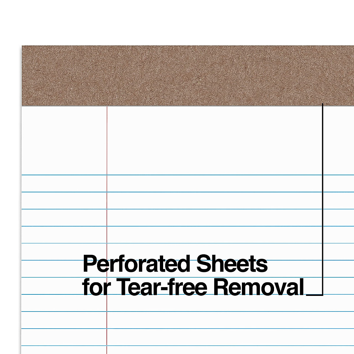 STAPLES 100% Recycled 8 1/2" x 11 3/4", White, Perforated Notepads, Narrow Ruled, 12/Pack