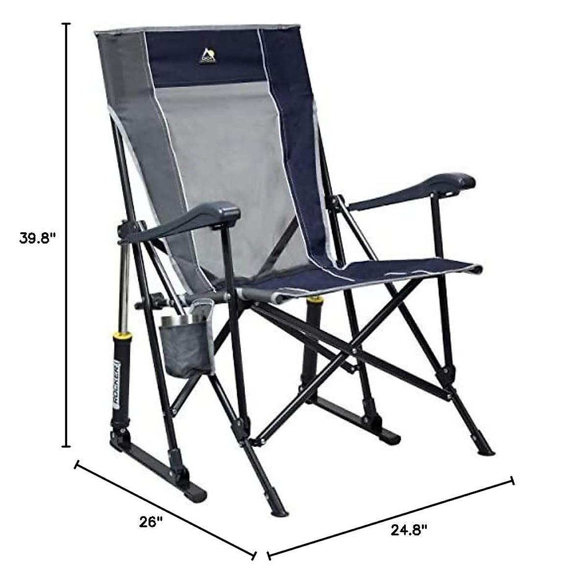 GCI Outdoor Roadtrip Rocker, One Size, Midnight