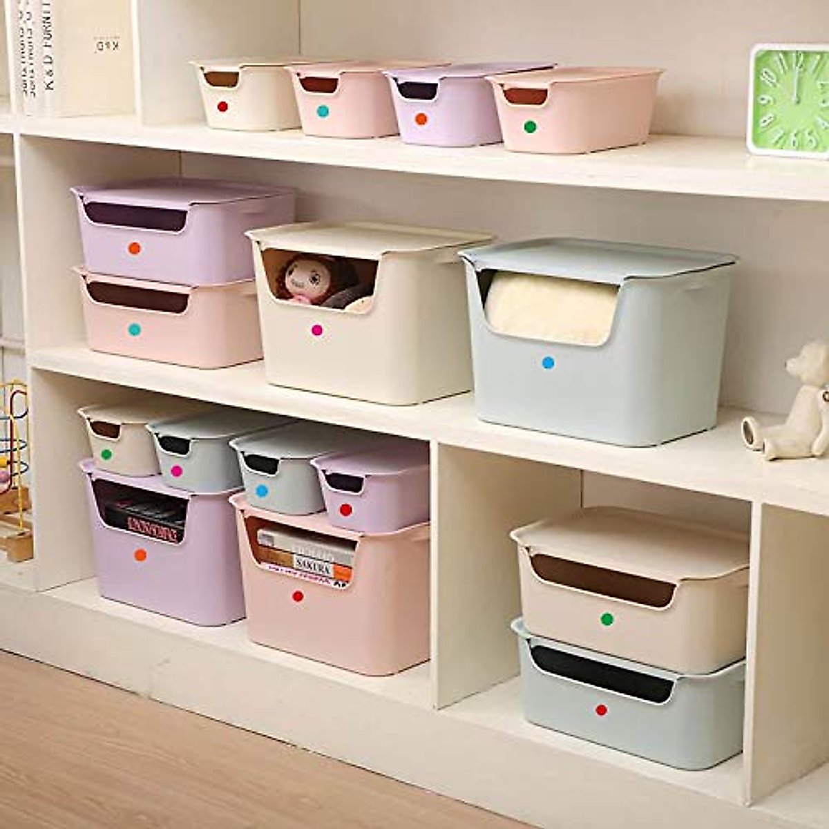 PARLAIM 7 Color 3/4 Inch Round Color-Coding Label Stickers, Color Coded Dots for Classroom Office Art DIY Yard Sale Stickers-1050PCS