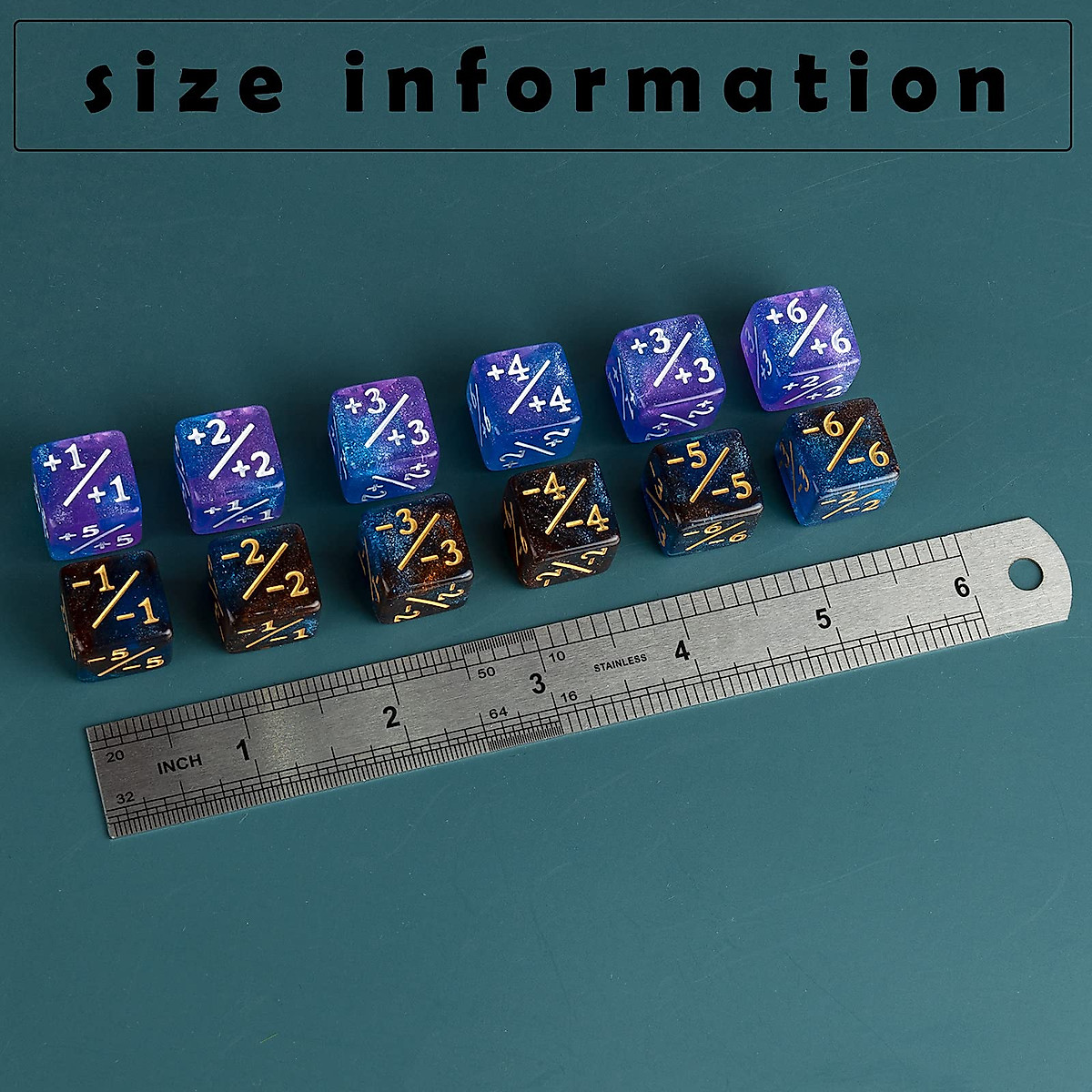 24 Pieces MTG Counter Dice Magic The Gathering Counters +1/+1 Buff Dice Sets Life Tokens Commander Deck for TCG Cards Gaming MTG Accessories