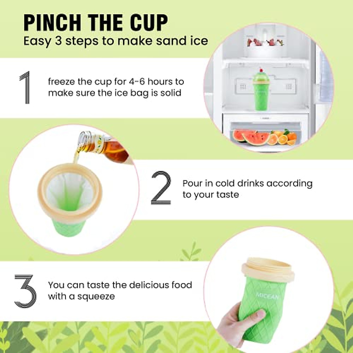 Slushy cup Slushie Maker Cup,Frozen Magic Slushy Cup - Create Delicious Slushies Anywhere with This Fun and Cool Slushie Maker Cup! Includes Lids and Straws . Perfect for TikTok Trends and Cool Gadgets Fans -New Pink