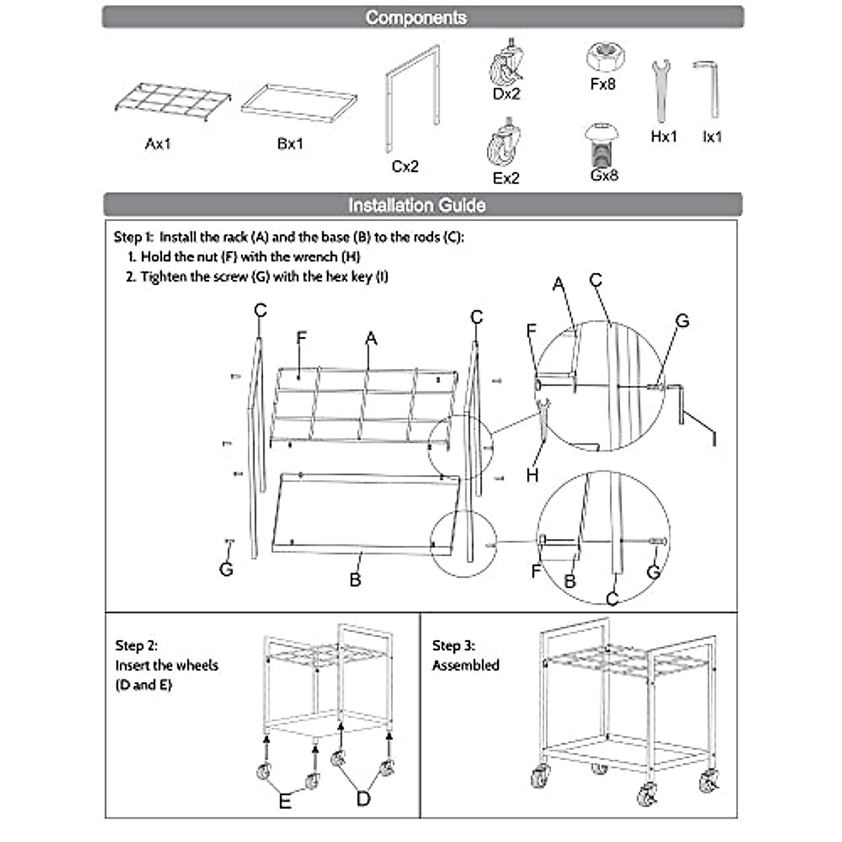 Blueprint Roll File Holder Storage - 12 Slots Rack Cart