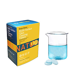 Kliveco 30PCS Car Windshield Washer Fluid Tablet,Windshield Wiper Fluid,Window and Glass Cleaner Effervescent Tablets,1 Pack Makes 33 Gallons,car,Home(Winter: Use With De-icer or Methanol)