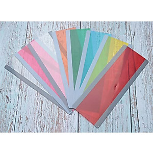 Ruwado 8 Pcs Guided Reading Strips Small Multi Color Overlay Highlight Bookmark Reading Guide Strips for Children Students Teachers Classroom School Read Assistant Supply (Large)