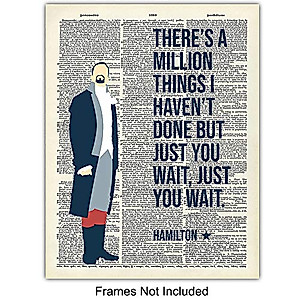 Lin-Manuel Miranda Merch - Alexander Hamilton Musical Merchandise - Motivational Wall Art - Patriotic Gifts - Inspirational Quotes Wall Decor - Office Wall Decor Posters - Broadway Gifts
