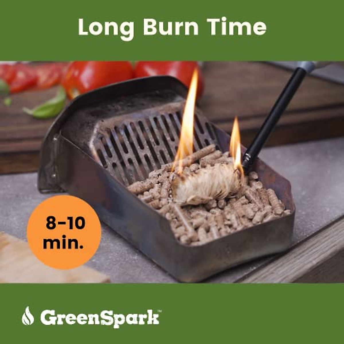 GreenSpark 70 Pcs Natural Fire Starters for Grill, Smoker, Pizza Oven,BBQ,Fireplace, Wooden & Pellet Stove, Fire Pit, Long Burn, Waterproof,All Weather, Safe for Indoor/Outdoor Use