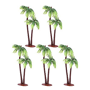 LIOOBO 5PCS Mini Coconut Palm Tree Model Craft DIY Bonsai Micro Landscape