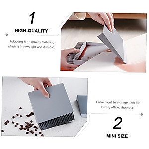 Gogogmee 1 Set Desktop Cleaning Kit Mini Desktop Cleaner Car Air Vent Cleaner Standing Desk Topper Mini Broom Keyboard Broom Desktop Dustpan Computer Broom Desktop Broom Brush Grey
