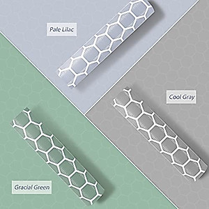 Glotoch Premium Non Slip Shelf Liner 12” X20FT, Non Adhesive Drawer Liner, Waterproof Shelf Liners for Kitchen Cabinets, Drawer, Fridge, Wire Shelving, Pantry, Bathroom-Heavy Duty, Lilac Geometric