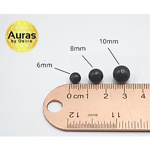 Mens/Womens Jewelry Protection Gemstone Healing Crystal Necklaces Handmade By Master Shaman Made in USA 17/20/25/30 inch 6/8/10/12mm Bead Diameter (30, 01: 6mm Shungite)