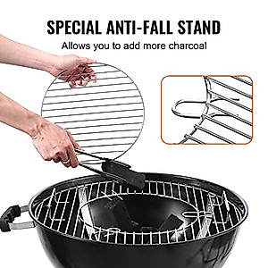 VEVOR 21 inch 22 inch, Round Grates Kettle Charcoal Grill Replacement Parts for Outdoor Cooking, Barbecue Camping, Picnic, Backyard, Silver