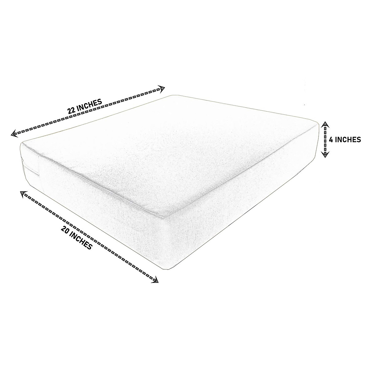 CozyLounge Indoor Outdoor Water Repellent High UV Resistant Patio Chair Cushion Cover (22"x20"x4" (4 Covers), Sunkissed Orange)