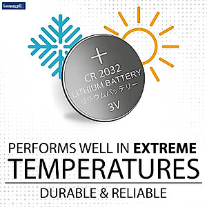 LOOPACELL CR2032 3V Lithium Coin Battery (20 Pack) – High Capacity Button Round Batteries for Watch, Remote – 2032 Flat Circle Cell Button Battery