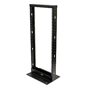 NavePoint 25U 2 Post Open Frame Server Rack for 19 Inch Equipment, AV, Networking, Data & IT Devices, 2-Post Rack 25U 881lbs Weight Capacity, Black