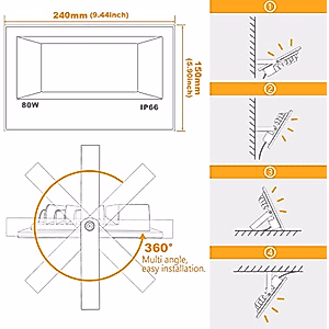 LED Flood Light Outdoor 800W Equivalent, Bluetooth Smart Color Change Landscape Lighting, DIY-Scene+RGB Colors+Warm White 2700K - APP & Group Control & Timing, IP66 Waterproof US 3-Plug Up Light 4Pack