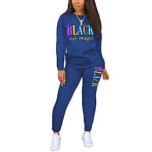 Remelon Women Two Piece Outfits Sweatsuit - Casual Long Sleeve Pullover Top Bodycon Pants Sets Loungewear Tracksuits