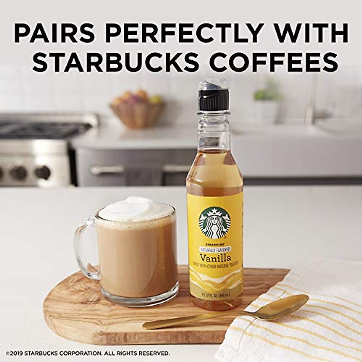 Starbucks Naturally Flavored Coffee Syrup, Vanilla, 12.17 Fl Oz (Pack of 4)