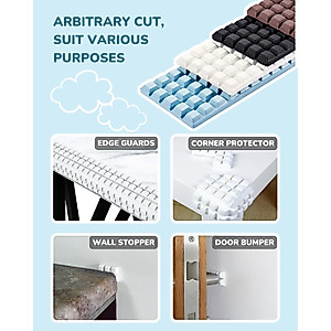 Seyõssbe Baby Proofing Corners and Edges Guards Protectors Foam 3M Pre-Taped Bumper Furniture Covers Child Safety Protector for Table, Stair, Cabinet, Desk, 6.6ft (Blue)