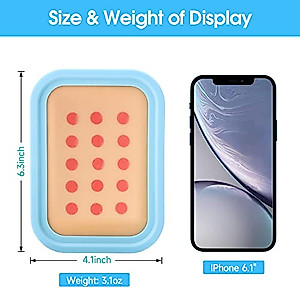 Injection Training Pad, Subcutaneous Injection Practice Pad, Artificial Hypodermic Injection Trainer, Silicone Human Skin-Like Intradermal Practice Model for Medical Student Nurse Practice