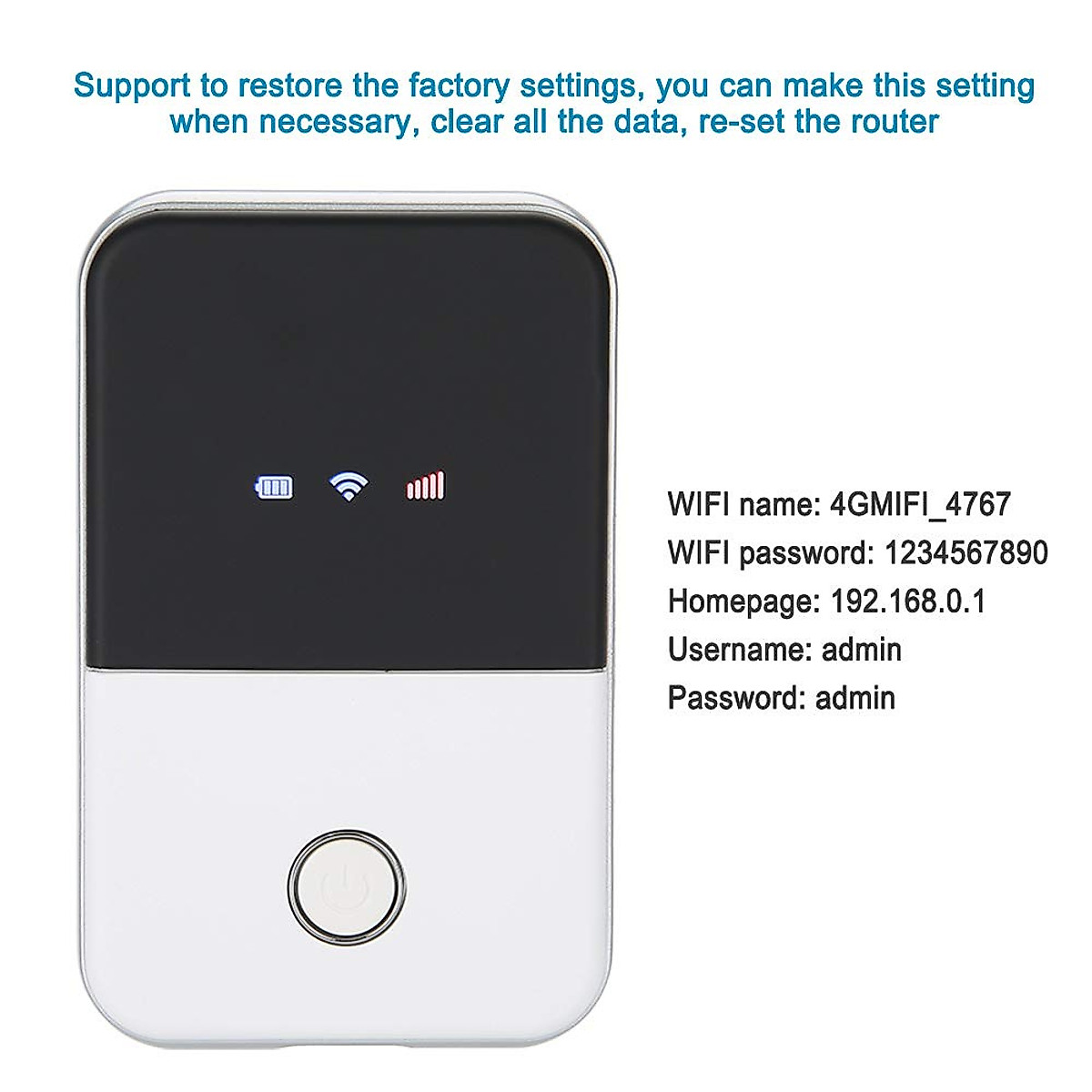 Bewinner Portable 4G Wireless WiFi Router, MF925 4G LTE WiFi Mobile Router, Unlocked Mini WiFi Box Data Terminal Box WiFi Wireless Router/Card Support 4G/LTE-FDD:B1/B3/B5, 3G/WCDMA:B1