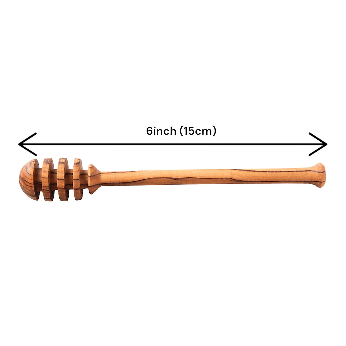 Honey Dipper, Olive Wood Honey Stick, Handcrafted Honey Spoon 6-Inches (6 Inch)