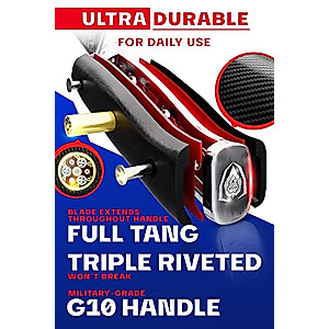 DALSTRONG Utility Knife - 6 inch - Shogun Series ELITE - Damascus - Japanese AUS-10V Super Steel Kitchen Knife - Vacuum Heat Treated - Cooking Knife Vegetables Meat - w/Sheath