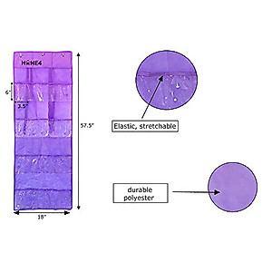 HOME4 Hanging Over The Door Storage Organizer Holder Compatible with Surprise Toys Dolls OMG Bar bie LOL (Purple)