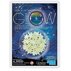 4M Glow-In-The-Dark Mini Stars Pack of 60 - Room Décor For Kids