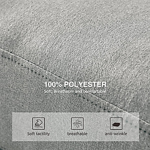 3-Piece Living Room Furniture Sets with Storage, Classic Living Room Sofa Set with Armrest Single Chair, Loveseat Sofa and 3-Seat Sofa, 1+2+3 seat with Silver Nails Decoration, Gray Fabric