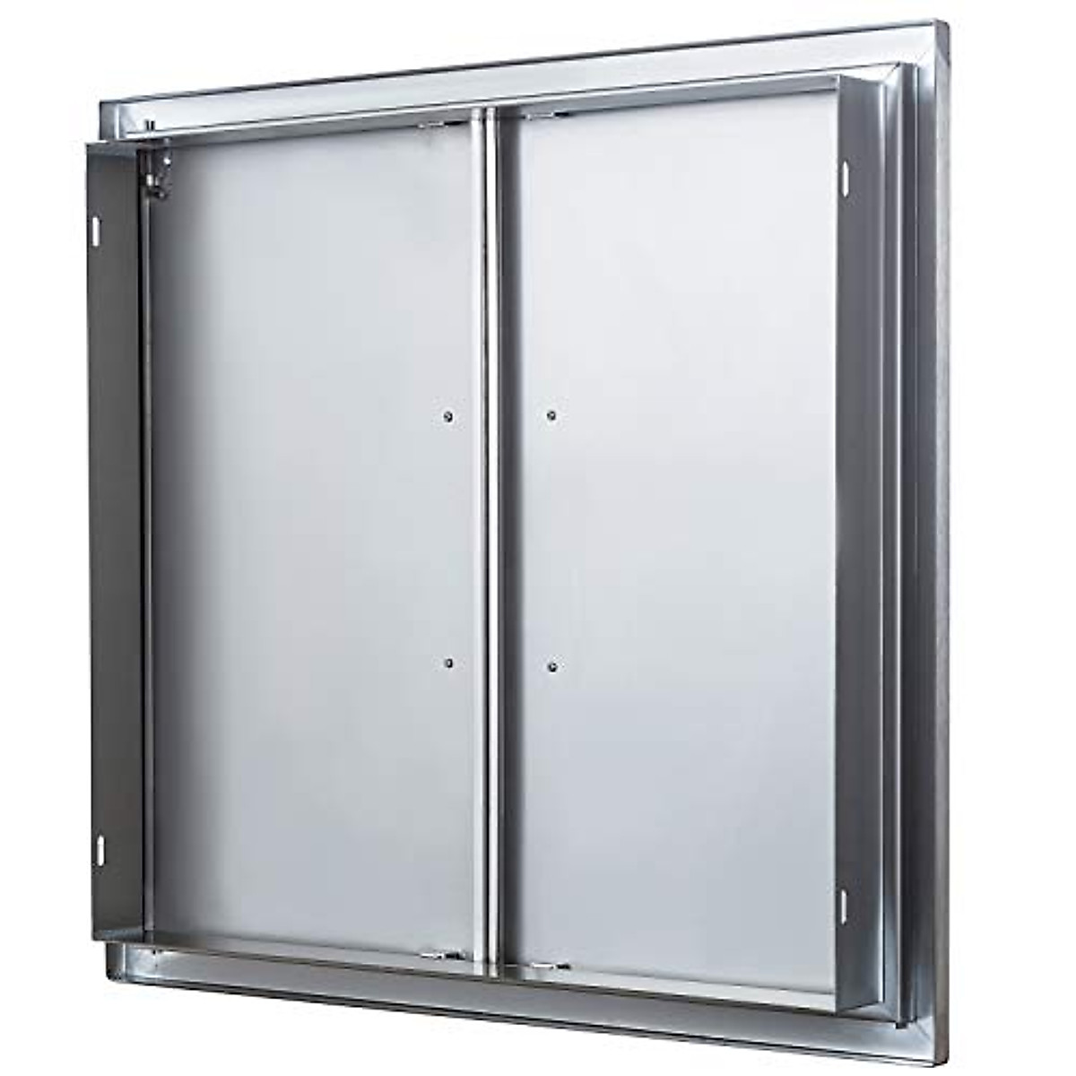Outdoor Kitchen Doors- 30"W x 21"H - Stainless Steel BBQ Double Access Door,Flush Mount for Outdoor Kitchen and BBQ Island