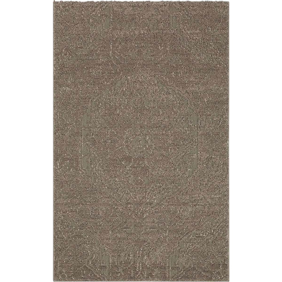 Mohawk Home Francesca Ornamental Medallion Gray 5' x 8' Shag Area Rug Perfect for Living Room, Dining Room, Office