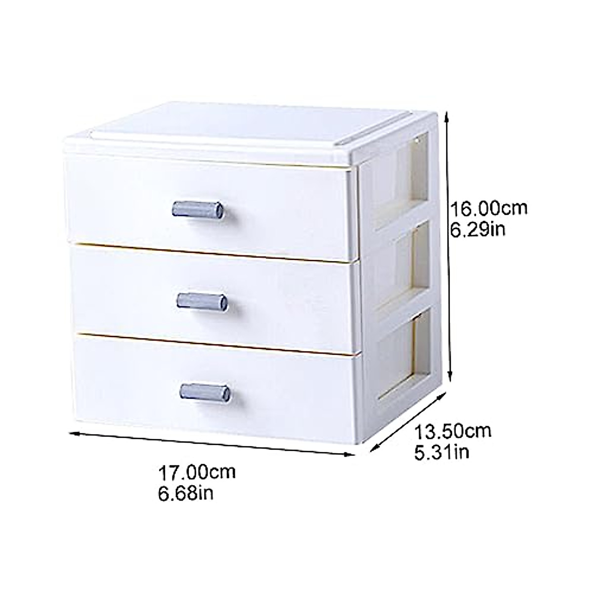 NUOBESTY Box Storage Box Small Storage Container Sundries Organizer Storage Drawers Desktop Stackable Organizer Drawers Small Container Sundry Holder Storage Bins Storage Case White Pp