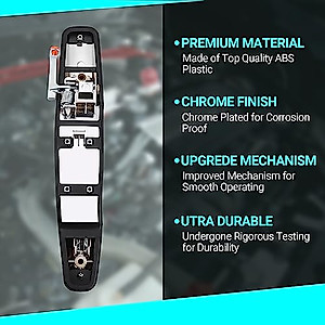 MNJWS Exterior Chrome Door Handle, Front Passenger Side, Compatible with 2007-2014 Chevy Silverado Suburban Tahoe GMC Sierra Yukon Cadillac Escalade, Replace 22738722 84053436 80545