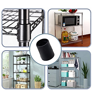 Bivethoi 72 Pack Wire Shelf Clips for 7/8 Inch Post, Split Shelving Sleeves Replacements for Wire Shelving System, 36 Pairs