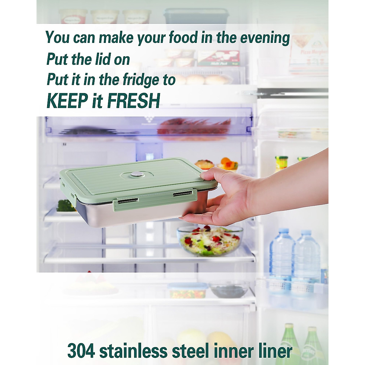 FanFanOK Electric Lunch Box Food Heater 80W Portable Food Warmer with 1.8L Stainless Steel Container for Car Truck Home Work Adults,12V 24V 110V Loncheras Electricas para Calentar Almuerzo