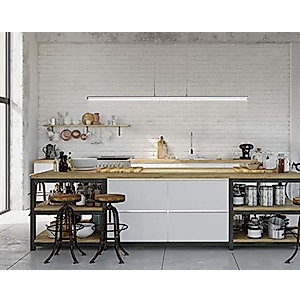 JONATHAN Y JYL7023A Conley 39.5" Dimmable Adjustable Integrated LED Metal Linear Pendant Minimalistic Modern Contemporary Dining Room Living Room Kitchen Foyer Bedroom Hallway, Chrome