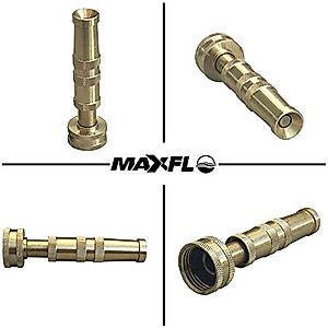 High Pressure Hose Nozzle Heavy Duty | Brass Water Hose Nozzles for Garden Hoses | Adjustable Function | Fits Standard Hoses, Garden Sprayer, Spray Nozzle, Power Washer Nozzle