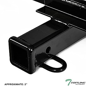 Class 4 IV Black 2" Rear Bumper Trailer Tow Hitch Towing Mount Receiver Tube for 78-97 Ford / 68-93 Dodge / 94-02 Ram Pickup Truck