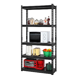 PACHIRA E-Commerce 30" W x 12" D x 59.8" H Metal Storage Shelves, 5 Tier Adjustable Shelving Unit and Storage Office Organization Shelf Pantry Utility Rack