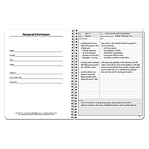 BookFactory Universal Note Taking System (Cornell Notes) / NoteTaking Notebook - 120 Pages, 8 1/2" x 11" - Wire-O (LOG-120-7CW-A(Universal-Note))