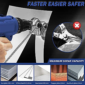 Metal Nibbler Drill Attachment, Electric Drill Plate Cutter, DIY Metal Drill Attachment, Safe and Durable Drill Accessory for Metal Cutting