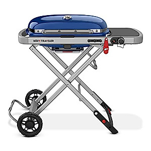 Weber Traveler Portable Gas Grill, Blue